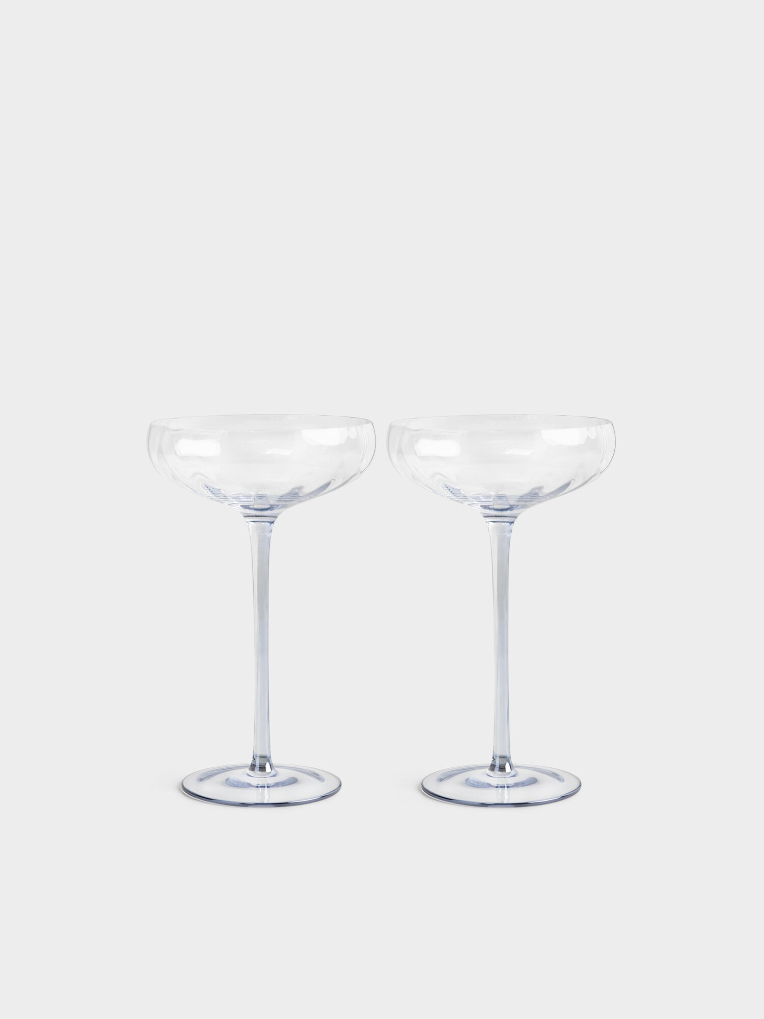 Бокал-креманка для шампанского, 220 мл, 2 шт, стекло, голубой, Filo R color, Kuchenland