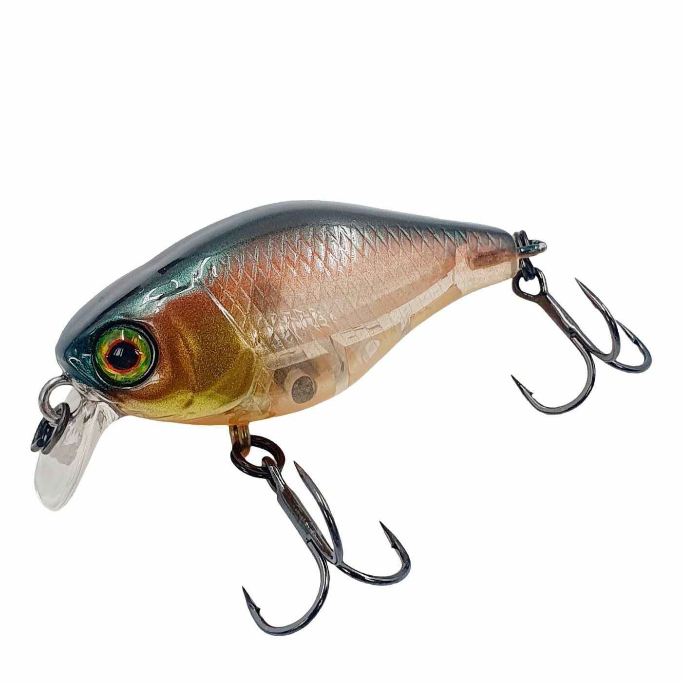 Японский воблер крэнк Jackall Chubby 38, 4 г, #Bronze Green / Воблеры на голавля / Приманки для ловли хищника