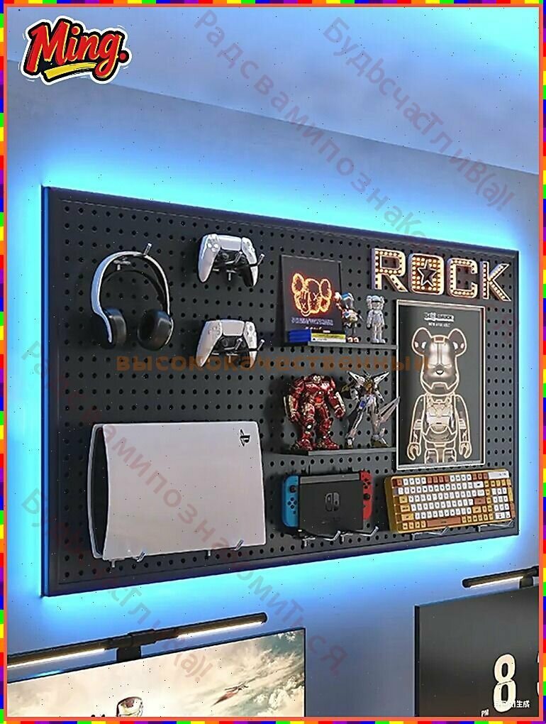 Настенный стеллаж 100 см для хранения, узкий полка 30 см