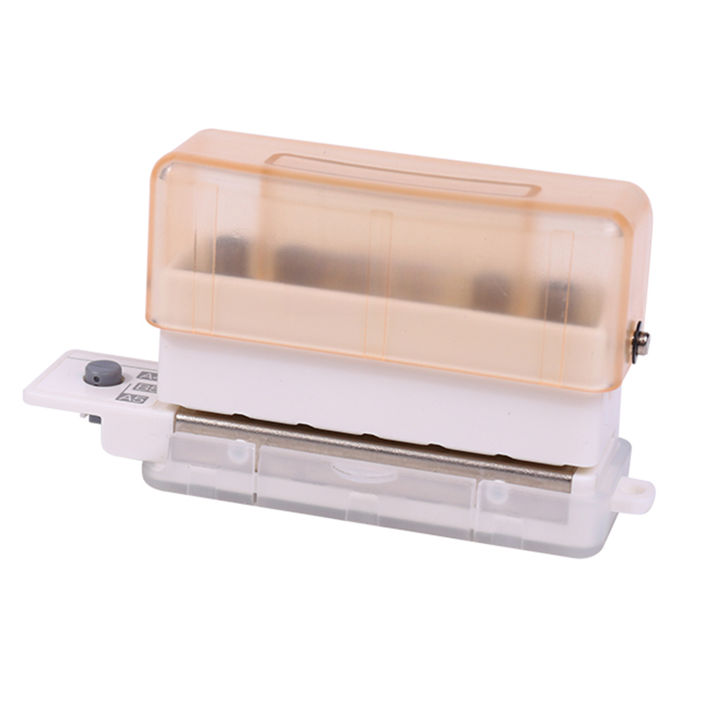 KW-triO 6-Hole Paper Punch Handheld Puncher 20/26/30 Hole Punching 5.5mm Aperture A4 A5 B5 Notebook Scrapbook Diary Planner Calendars Agenda Greeting Card DIY Office Home Pink Green White translucent Transparent brown Model 99h6 Size 9.3x50x28mm