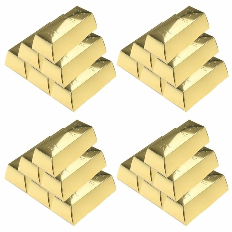 Универсальная коробка для хранения конфет в виде золотого слитка с реалистичной текстурой, большая вместимость, стильный вариант
