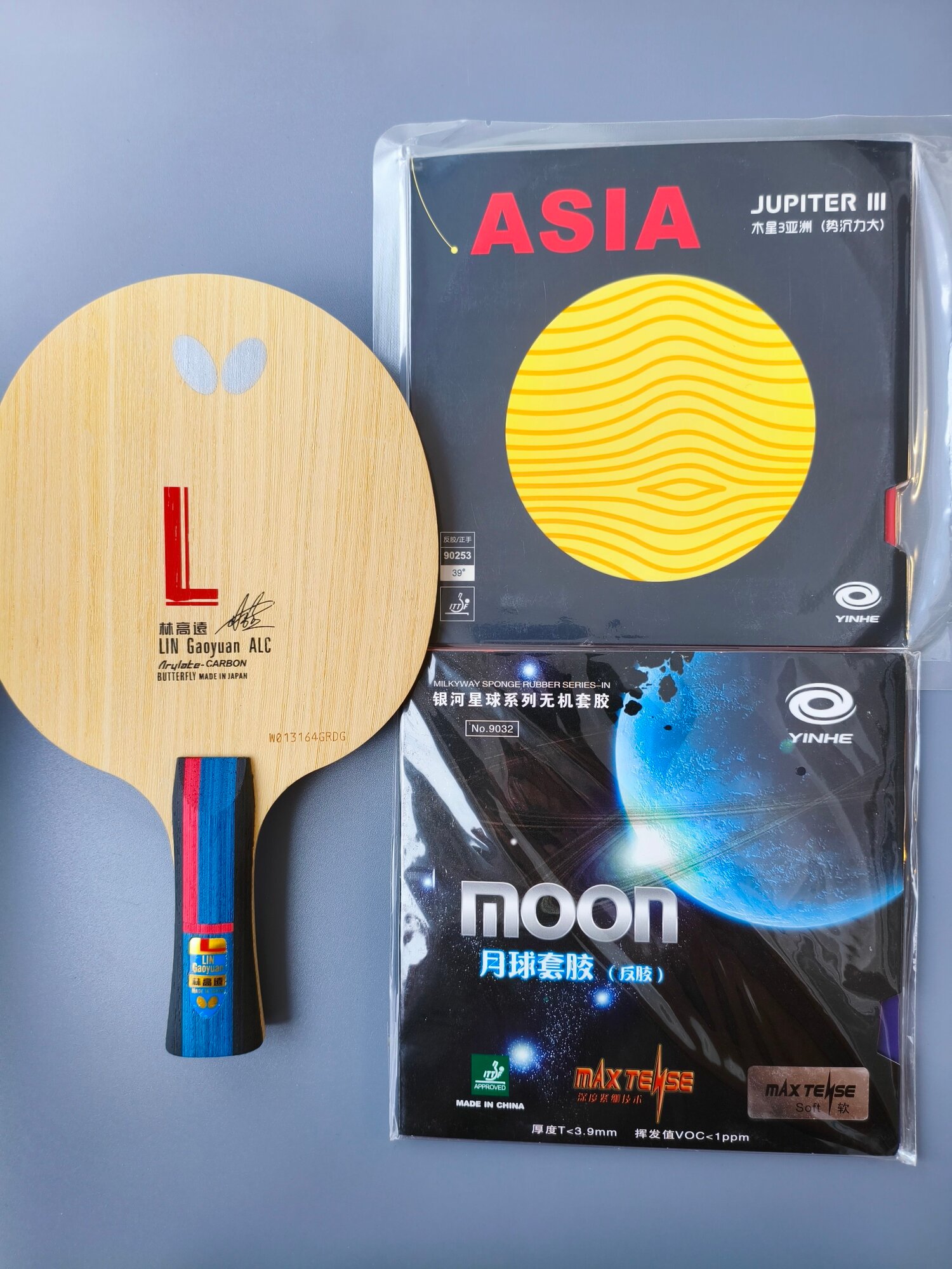 Ракетка ручной сборки Butterfly Lin Gaoyuan ALC + Yinhe Jupiter 3 + moon