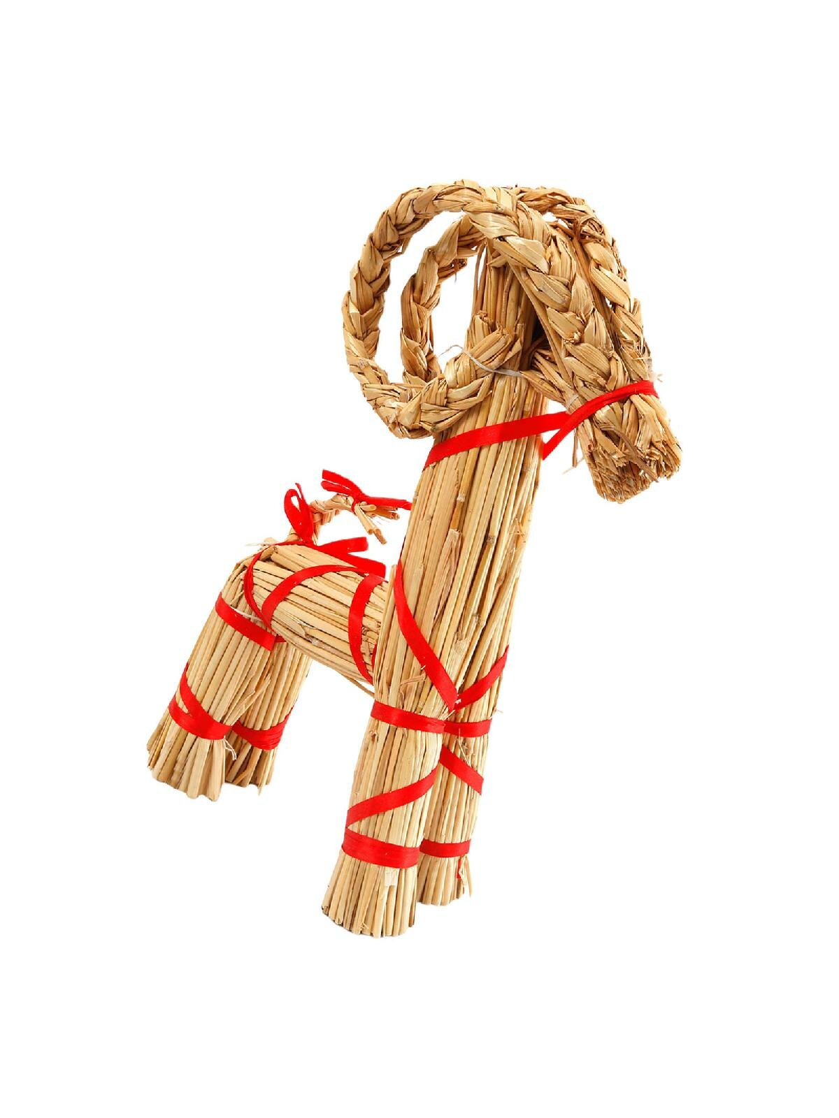 Украшение для дома из соломенной козы, Столешница или стена, сезонный праздничный акцент