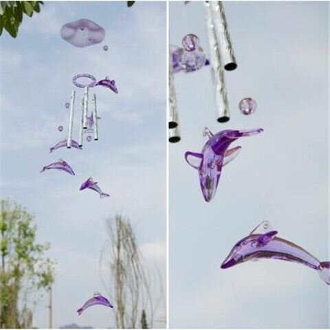 Ветряная колокольчик, подвесное украшение, подарок на день рождения для женщин, поздравительная открытка, подвеска в виде дельфина, сердца, бумажного журавля для лучшего друга или подруги