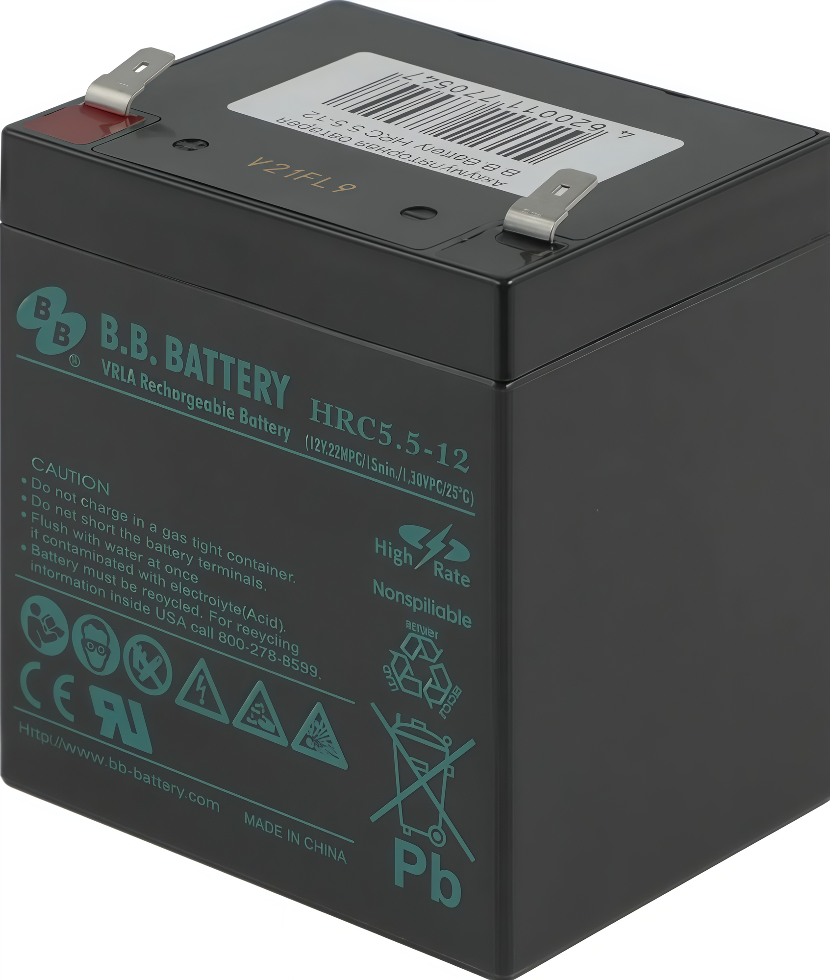 Аккумуляторная батарея Bb HRC 5.5-12, напряжение 14.4-15 В, 5.5 Ач