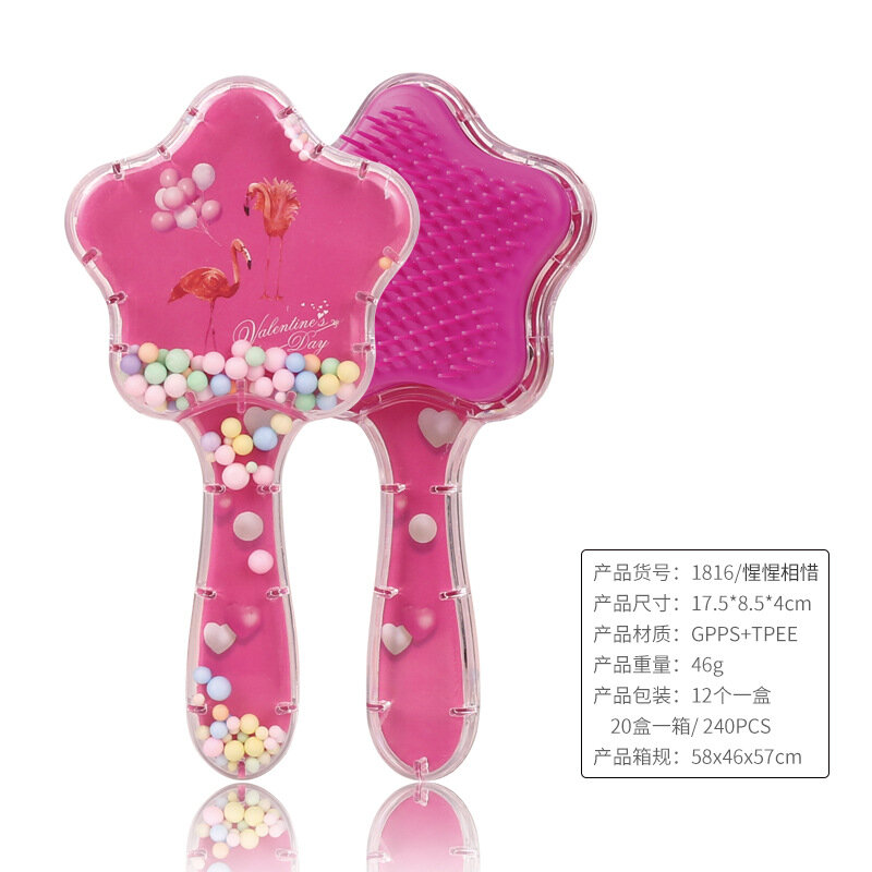 Новая прозрачная расческа, анти-заколка, массажная расческа, гладкая расческа для волос, милая пластиковая расческа, детская расческа с мультяшным дизайном