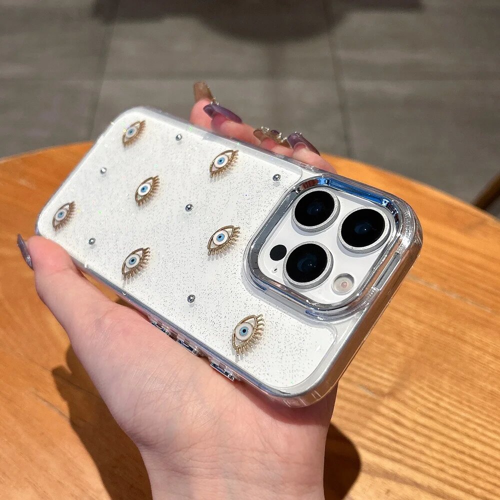 Чехол для iPhone 14 Pro Max с глазами и эпоксидной смолой