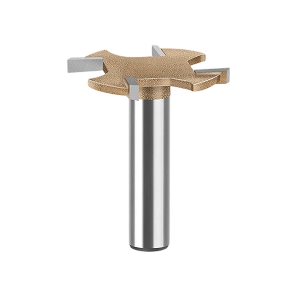 Набор Фрезерных Долот С Т-образным Пазом 8 мм с 4 Канавками, Высокоскоростной Резак По Дереву Большого Диаметра Для Гладкой Резьбы и Нарезания канавок