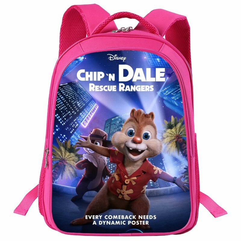 2026 Новый печатный рюкзак Qiqi и Didi, мультяшный милый периферийный рюкзак 16inch сливового красного цвета для детского сада и учеников начальной школы