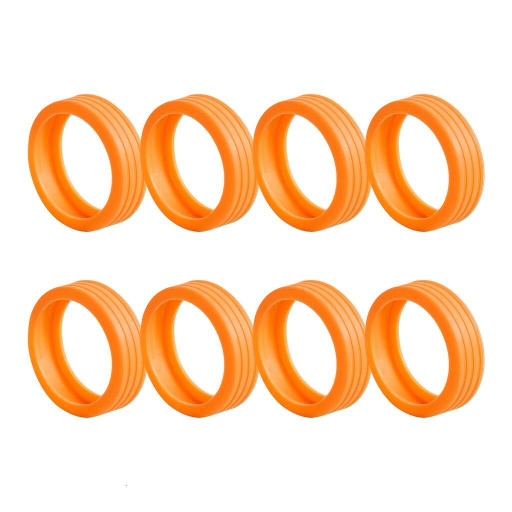 Силиконовые протекторы для колёс чемоданов (8 шт.), Оранжевый