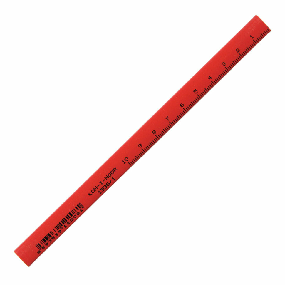 Карандаш столярный KOH-I-NOOR, 1 шт, B, грифель 5х2 мм, корпус красный, 0153600100177, 181127