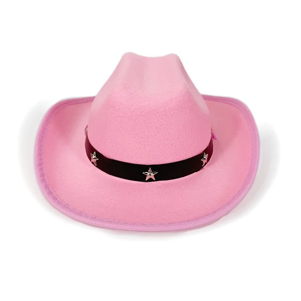Детская ковбойская шляпа из фетра Розовый, Оливковый
