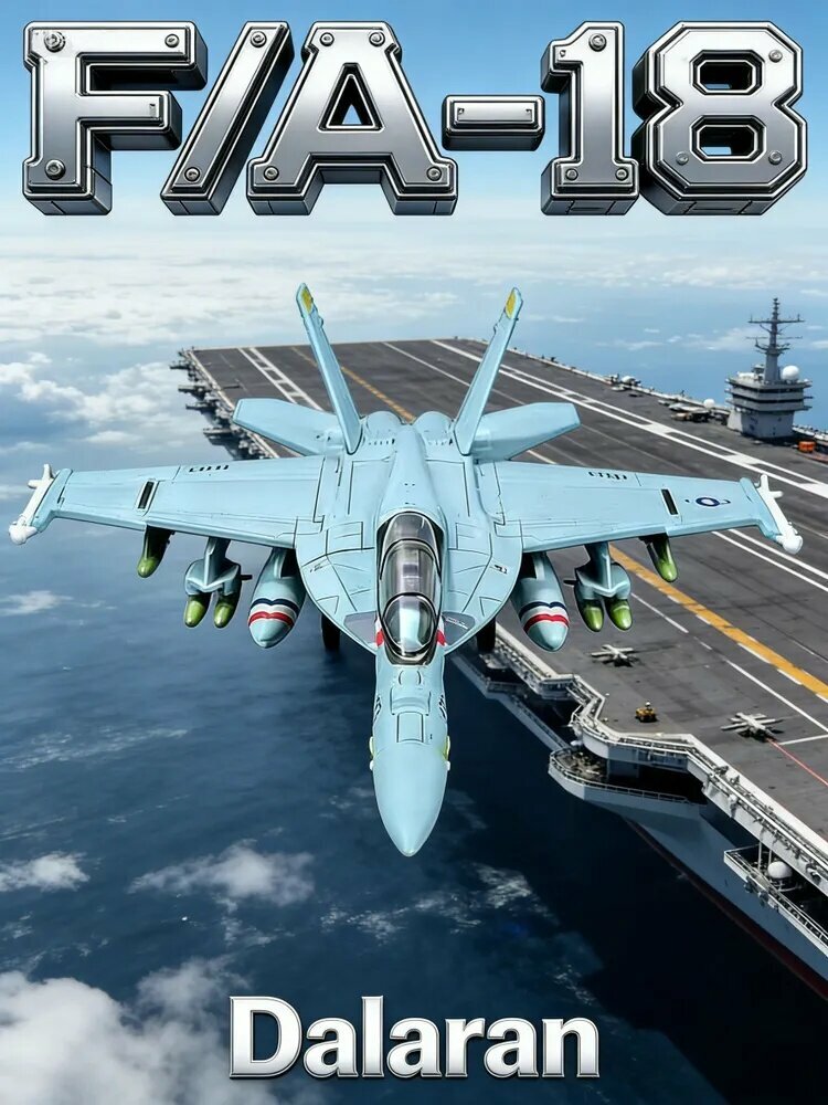 F/A-18E/F Супер Шершень (Super Hornet) сборная модель самолёта 1/72 без клея и покраски, Dalaran, США, Су-35