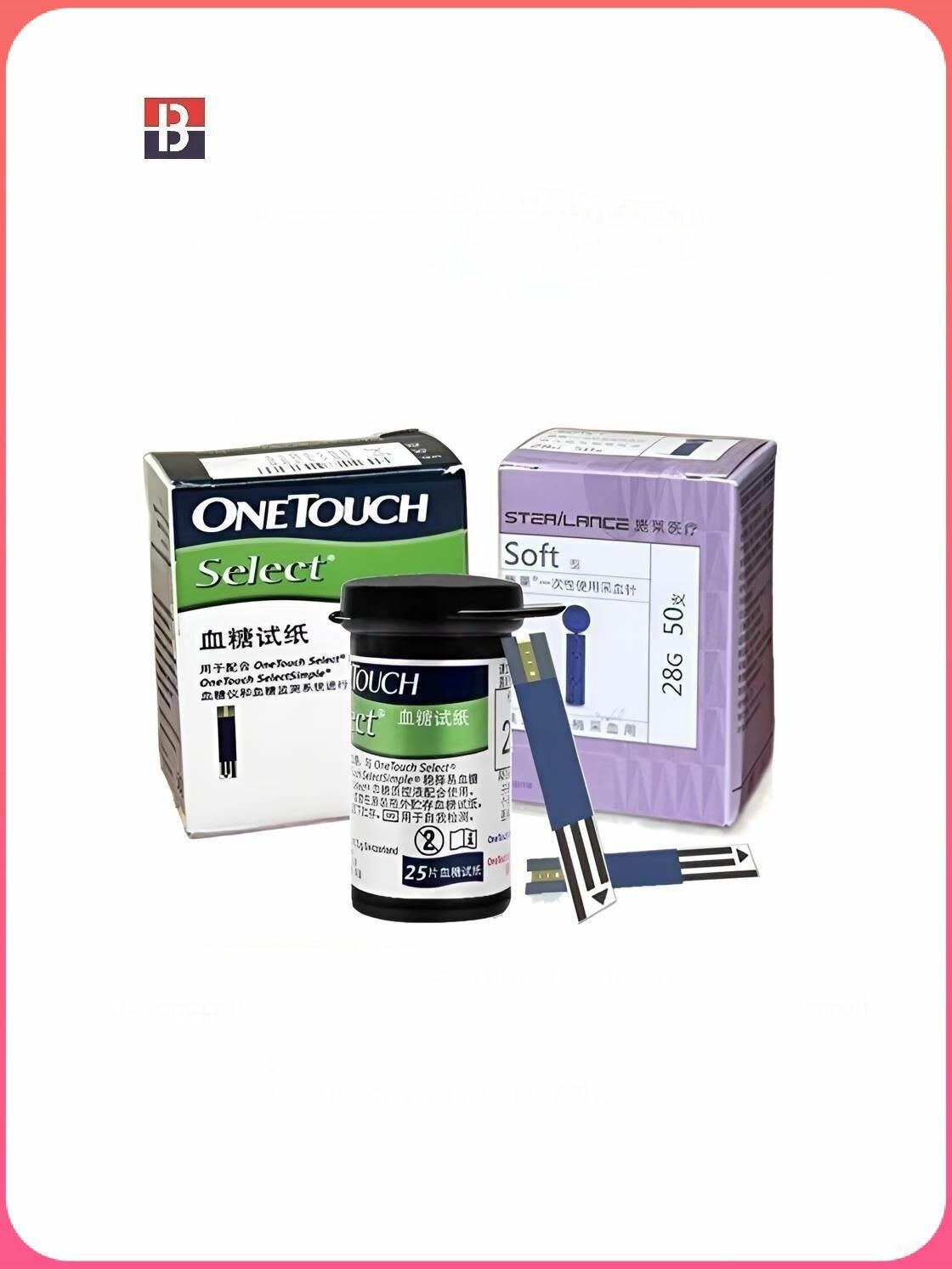 ONETOUCH выбирает простую универсальную тест-полоску для определения уровня глюкозы в крови, флакон с 25 тест-полосками, бесплатные 25 игл для взятия крови, срок действия до 2027 года