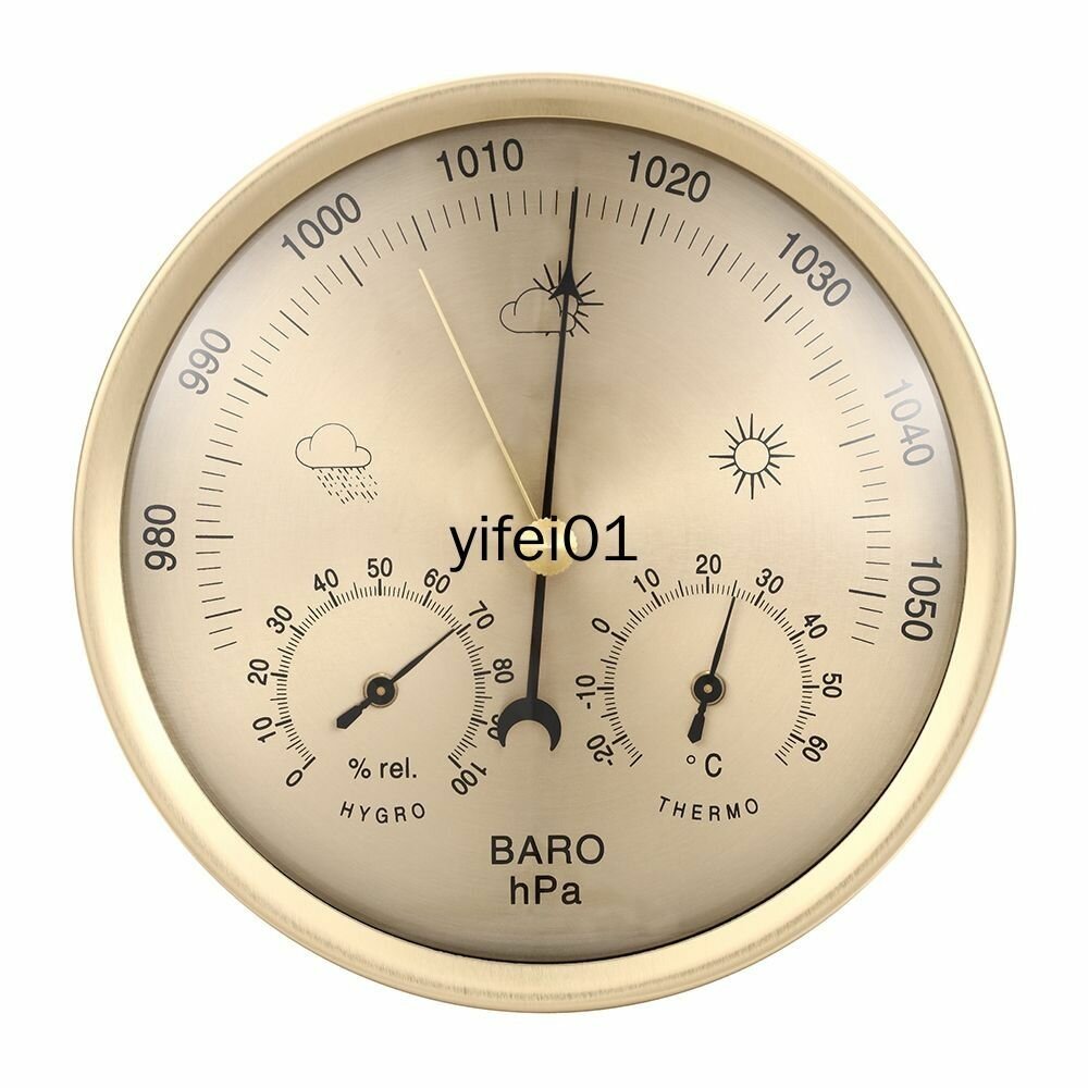 Механический настенный термометр-гигрометр-барометр 3 в 1, подходит для домашнего использования и прогнозирования погоды