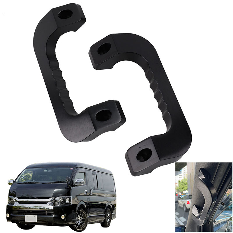 Ручка дверная автомобильная, арт. Дверная ручка автомобиля,1 комплект ручка двери автомобиля Sea Lion из алюминиевого сплава, черный, 2 шт.