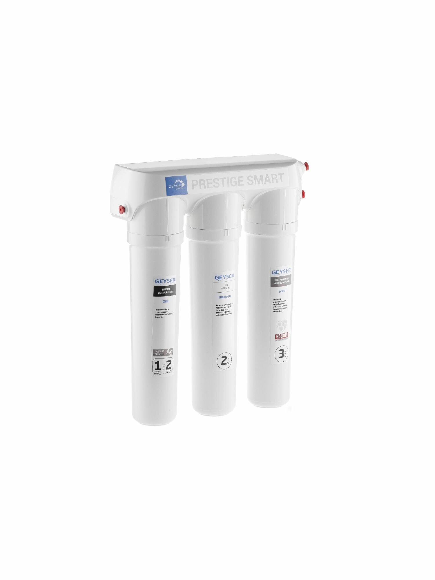 Система обратного осмоса Гейзер Престиж Смарт быстросъемный 3 ступени с минерализатором бак 12 л кран в комплекте