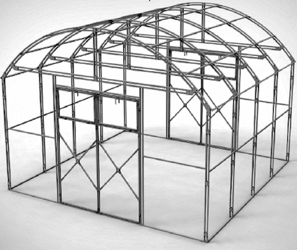 Теплица Прямостенная 4х4 каркас