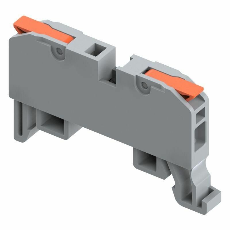 Клемма проходная СМК 222-221D/222-2411 (аналог 222-4111D) 1п на DIN-рейку 0.2-2.5кв. мм сер. (уп.60шт) Rexant 07-5289