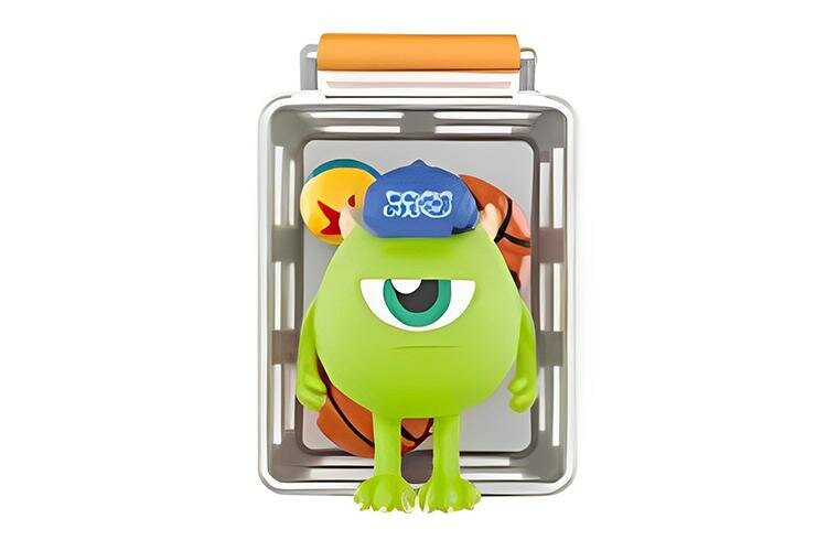 Фигурка унисекс POP MART Disney Pixar Monsters University OK Brotherhood Mystery Box, Confirmed-Shopping Carts Mike (Open)