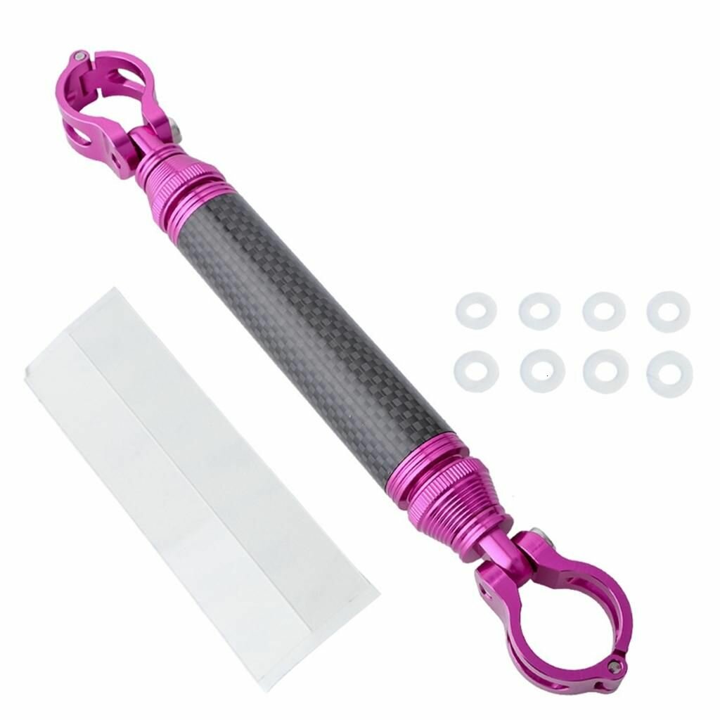 Стабильный крепеж фонаря для велосипедного руля, - 16 см розово-красный