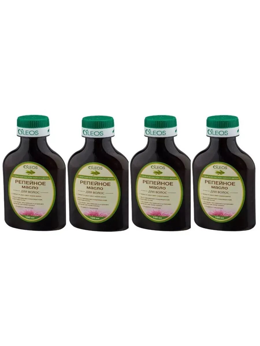 Масло репейное с эфирным маслом чайного дерева 100 мл-4шт