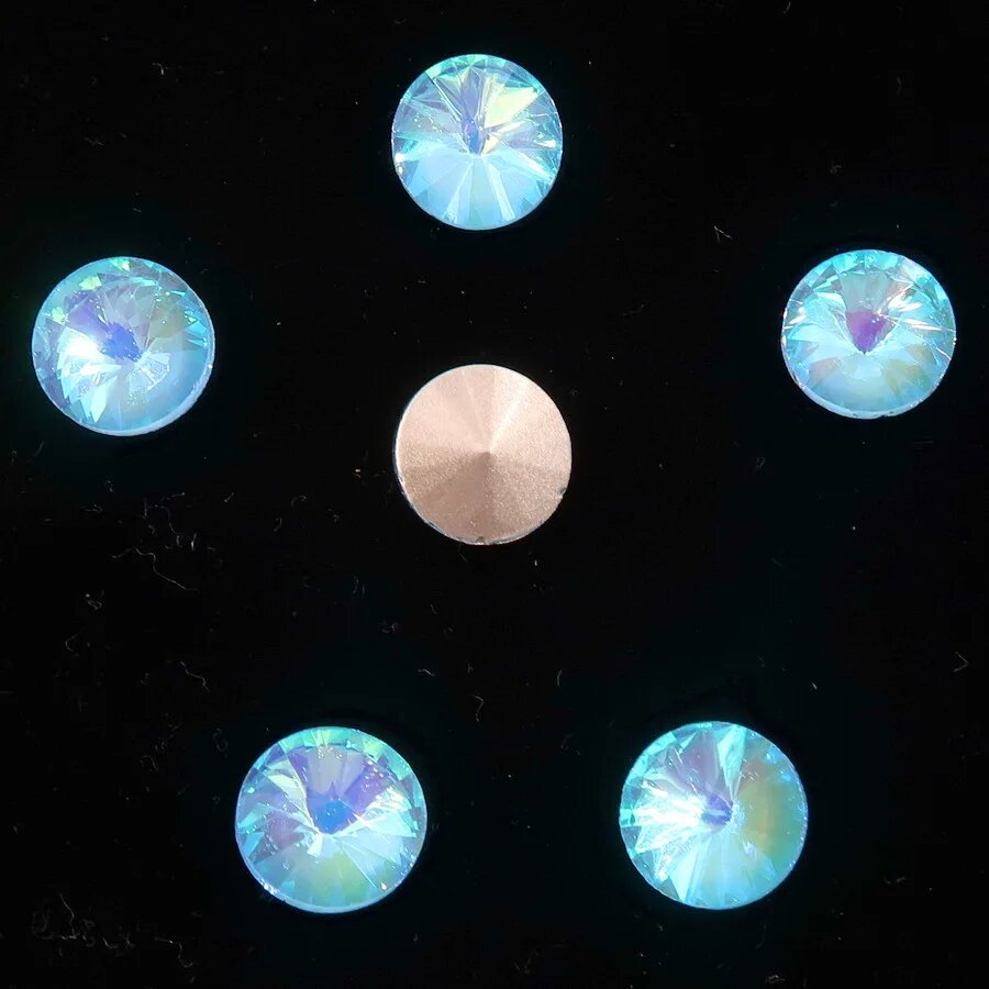 Стразы Rivoli 10 мм, 20шт, Aquamarine AB