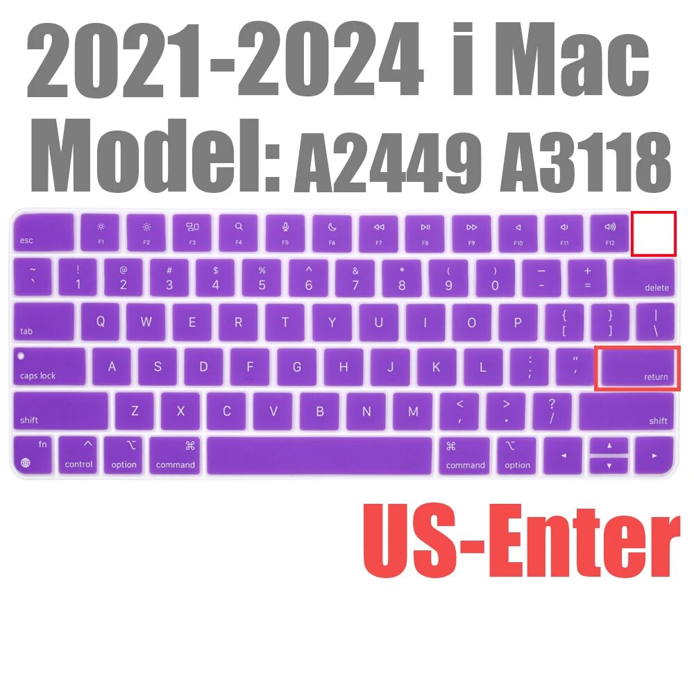 Чехол для клавиатуры Apple Magic (выпуск 2021 г.) A2450 A2449, защита для клавиатуры iMAC Силиконовая Bluetooth клавиатура, чехол, Новинка