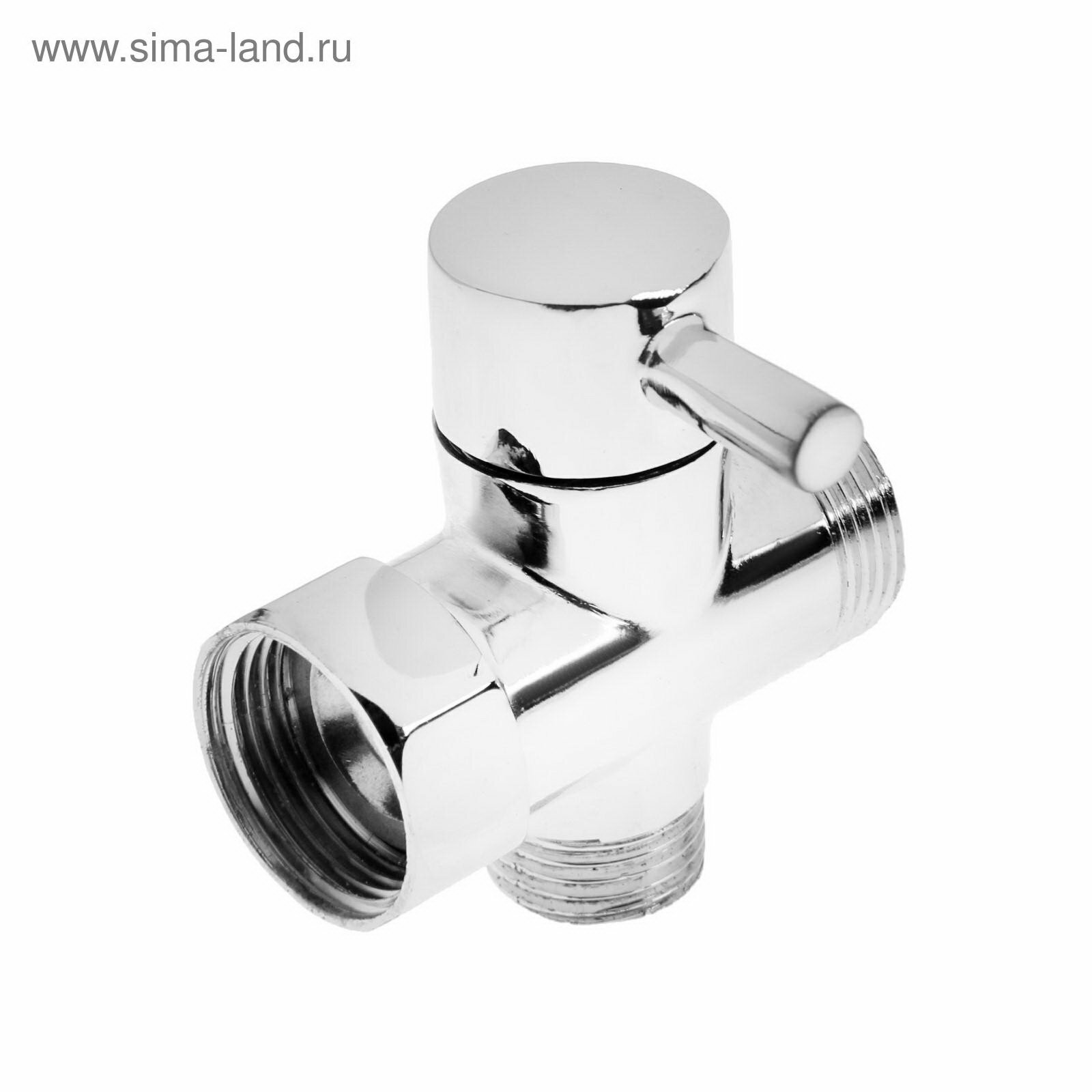 Дивертор Z743, для смесителя, корпус цинк, цвет хром, вид дивертора: шаровый