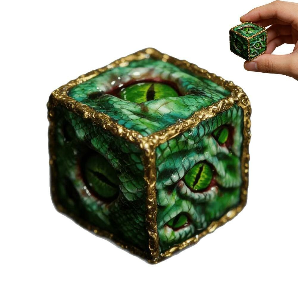 Набор игровых многогранных кубиков с глазом змеи, дайсы для D&D и настольных ролевых игр