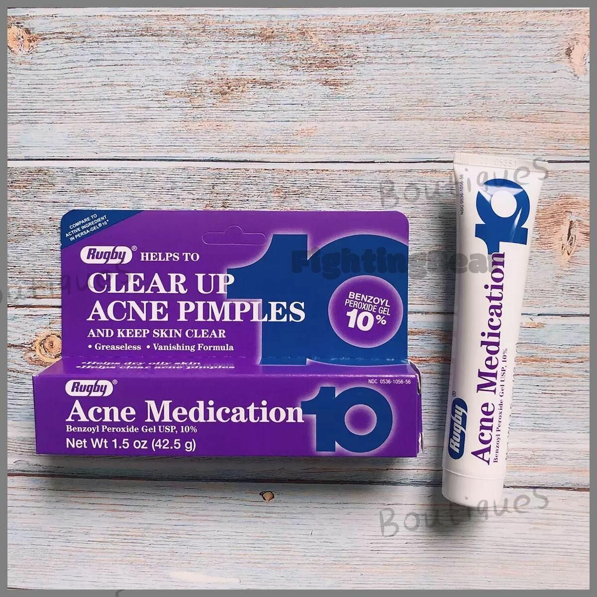 Гель от акне и прыщей Rugby для проблемной кожи, Benzoyl peroxide 10%, 42,5 гр