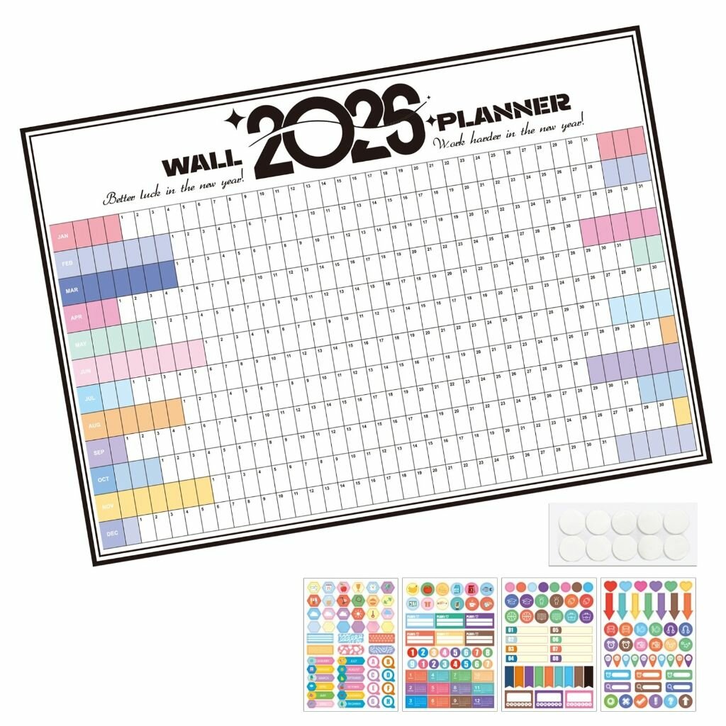 Календарь с Расписанием на 2026 Год, Наклейка На стену С Расписанием Регистрации заезда - Мечта о Световых годах