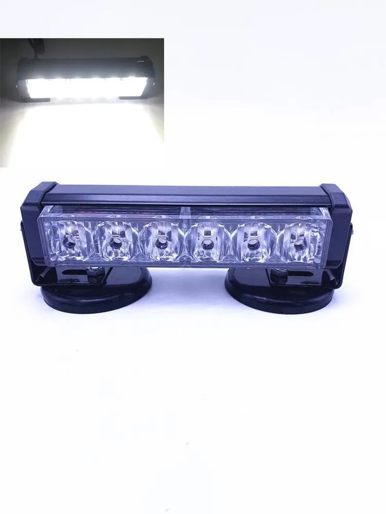 Мигалки для автомобиля Белый цвет светодиодные проблесковые маячки на магните