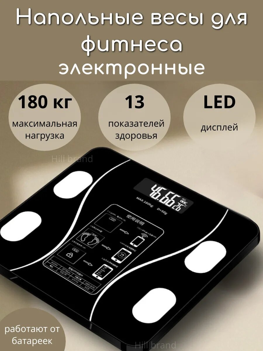 Умные весы диагностические с Bluetooth