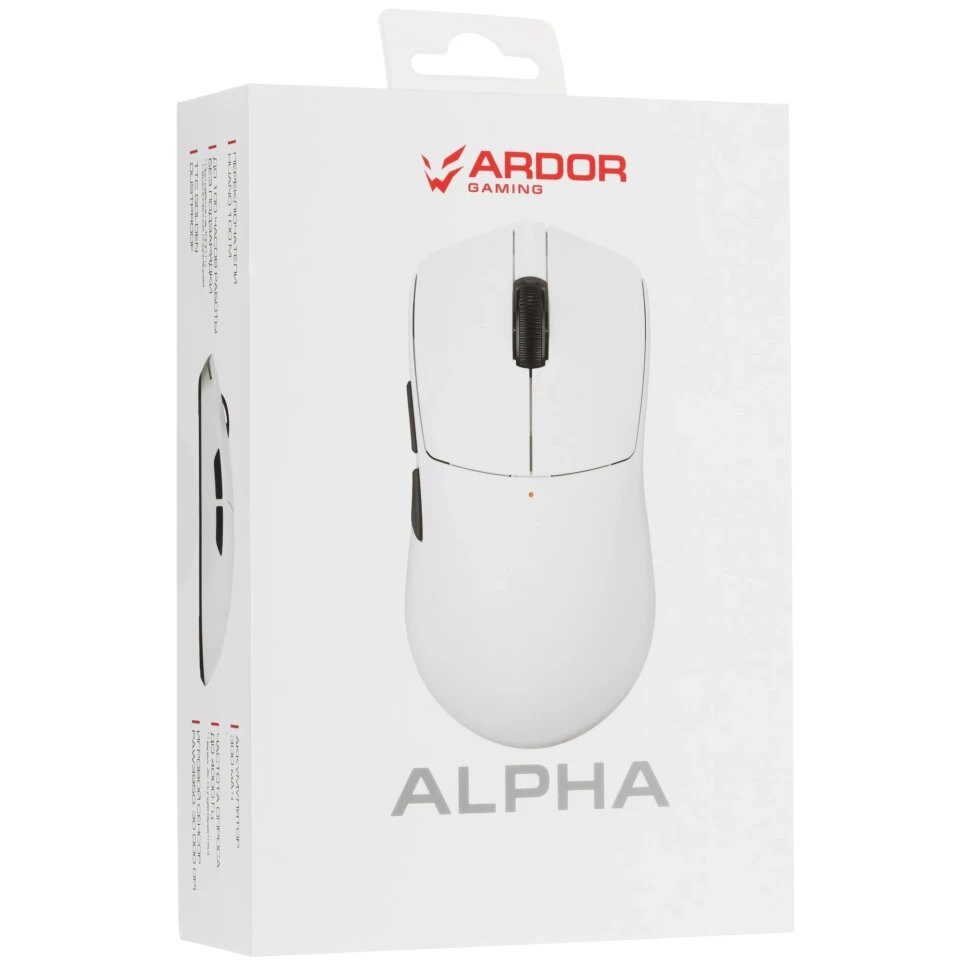 Мышь беспроводная/проводная ARDOR GAMING Alpha [ARDW-ALP3950-WT] белый