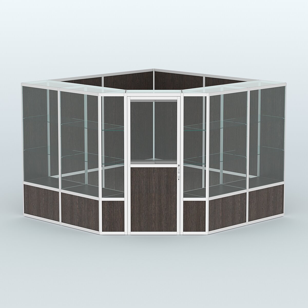 Павильон из профиля угловой №8б (9 кв. м), Дуб Венге