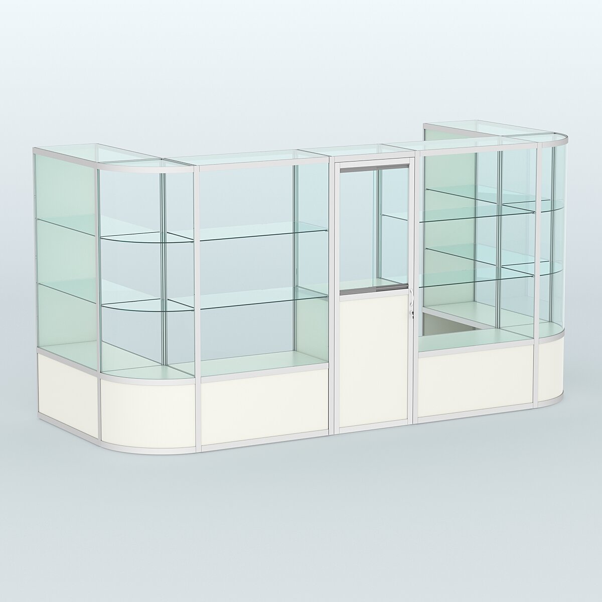 Павильон из профиля пристенный №11б (5,50 кв. м), Белый