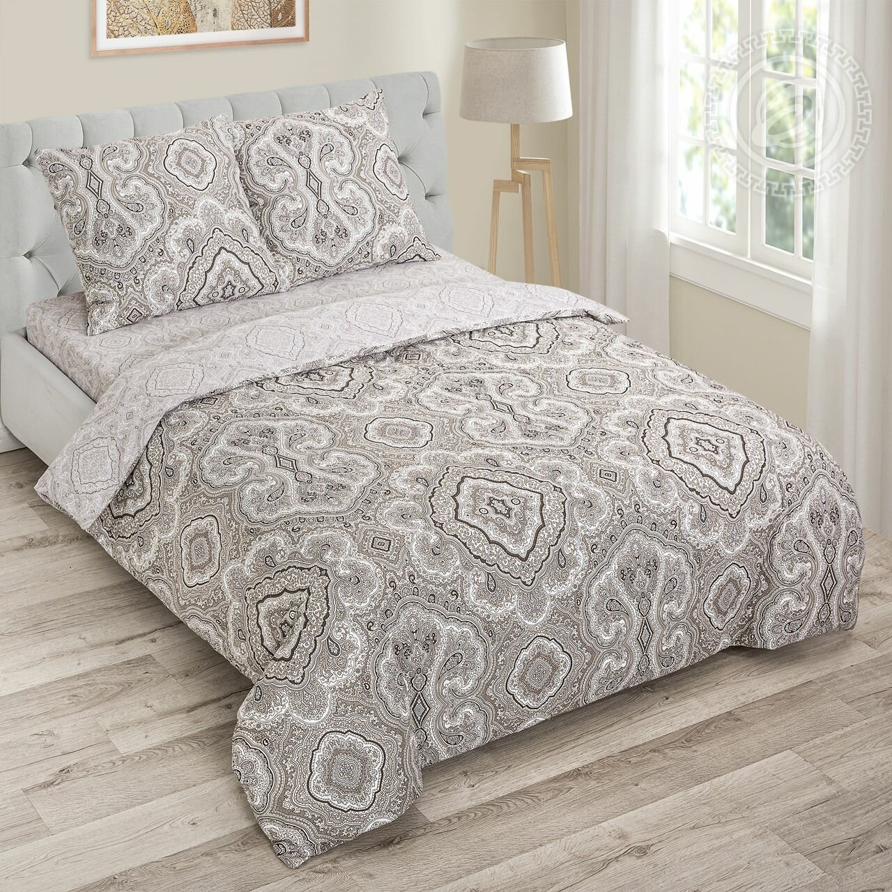 Постельное Белье Поплин Зима-Лето Евростандарт «Элегант арт. 644»