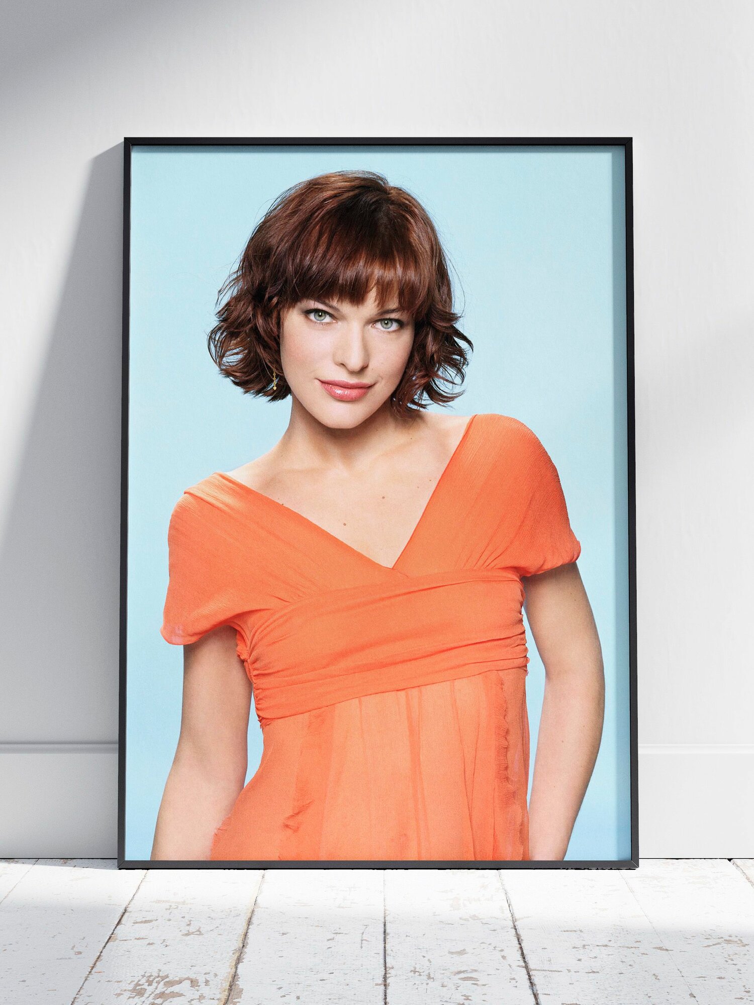 Плакат на стену для интерьера Мила Йовович (Milla Jovovich 38) - Постер по актеру фильма, кино, сериала формата A4 (21x30 см)