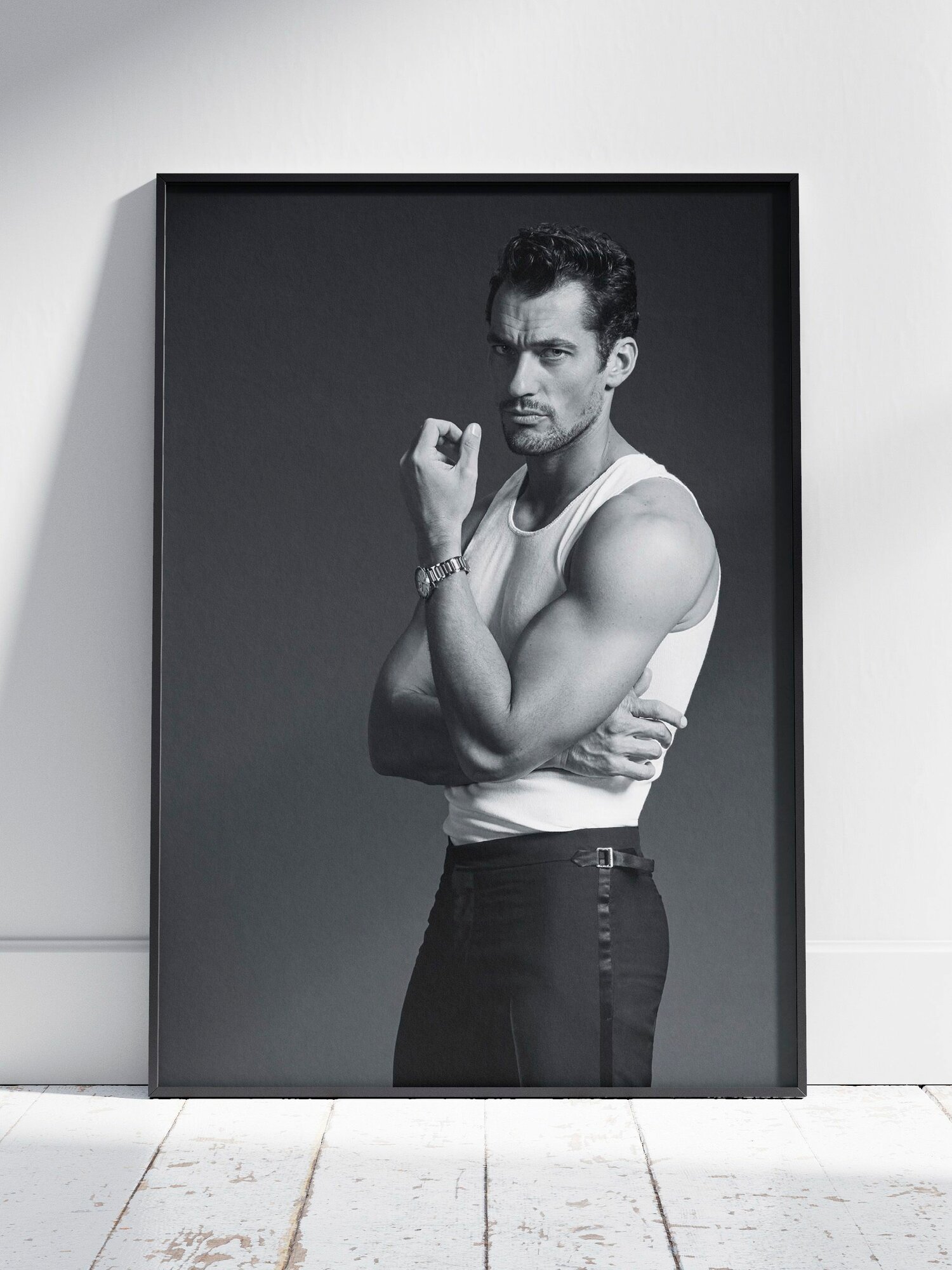 Плакат на стену для интерьера Дэвид Ганди (David Gandy 3) - Постер по модели и эстетике формата A4 (21x30 см)