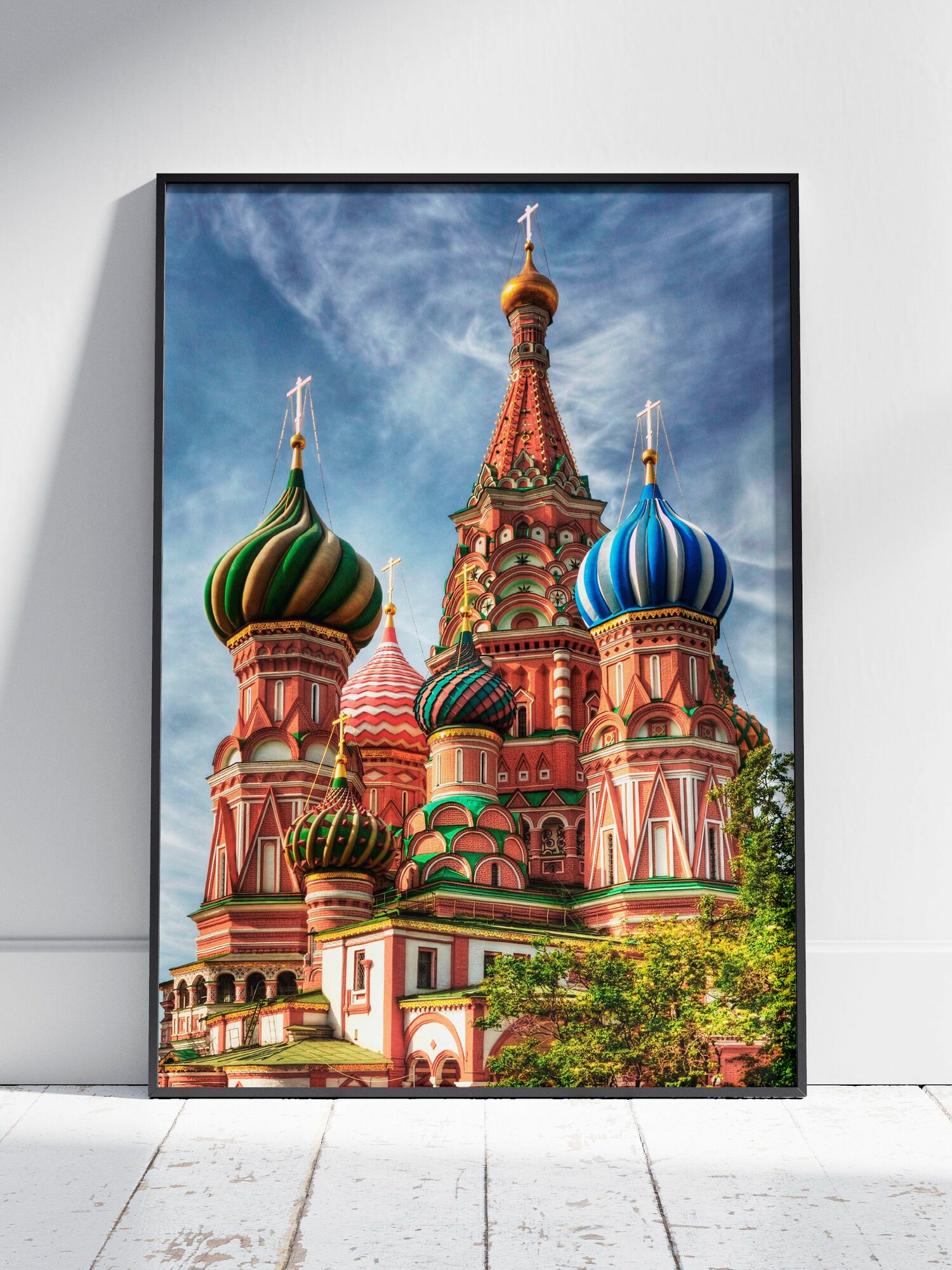 Плакат на стену для интерьера Интерьерный Плакат Страны (Россия 3) - Постер по национальному декору формата A4 (21x30 см)