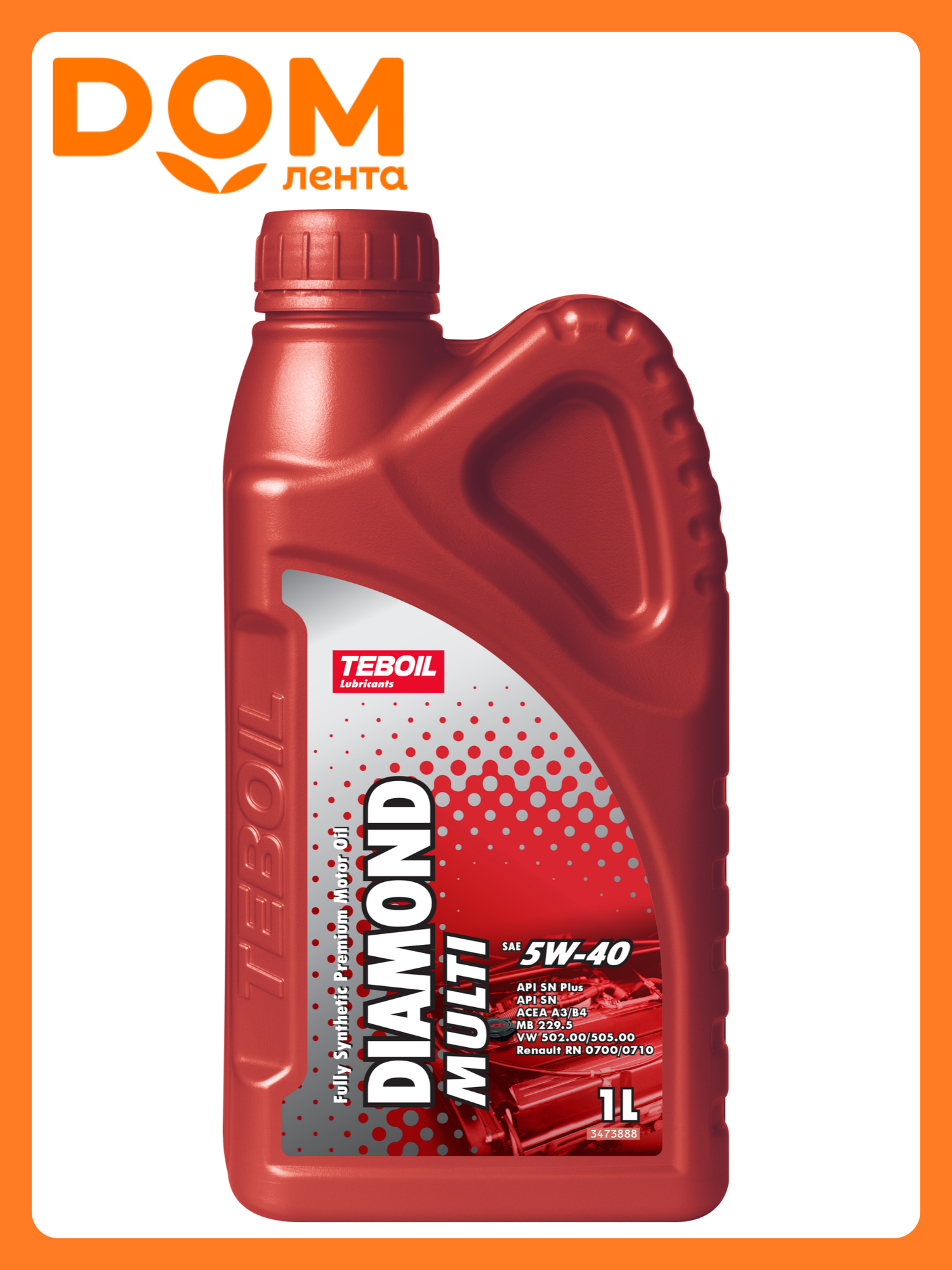 Моторное масло Teboil Diamond Multi, синтетическое, 5W-40, 1л