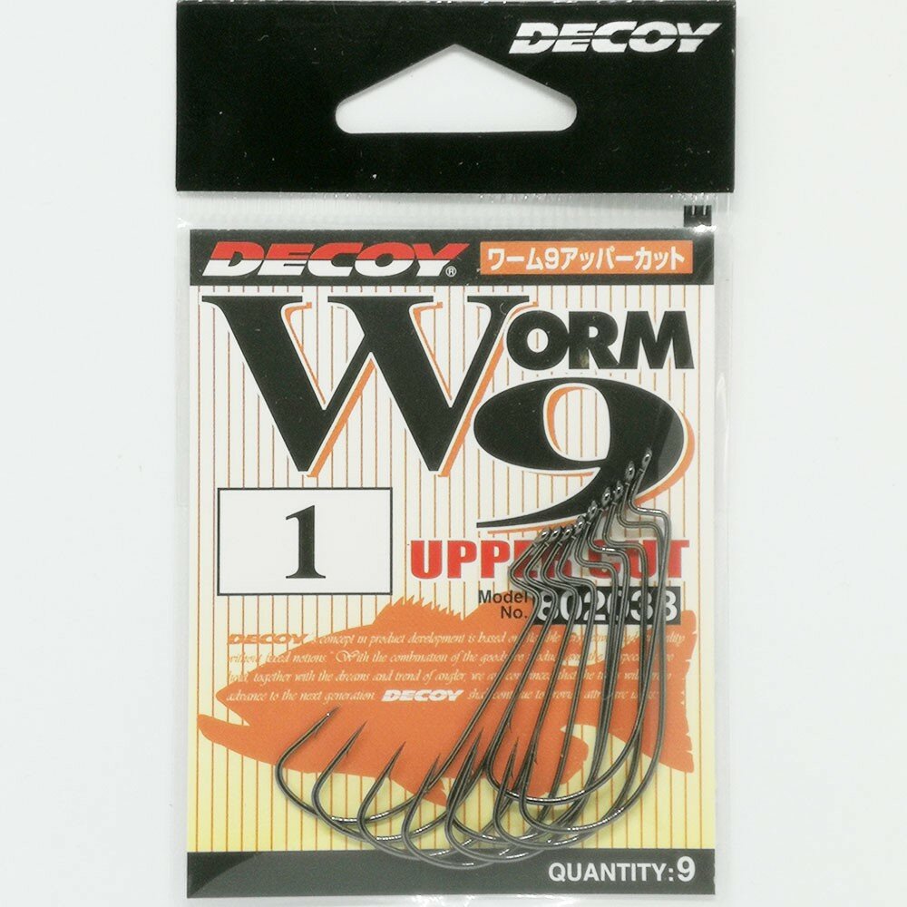 Крючок Decoy офсетный Worm 9 #1 (9 шт.)