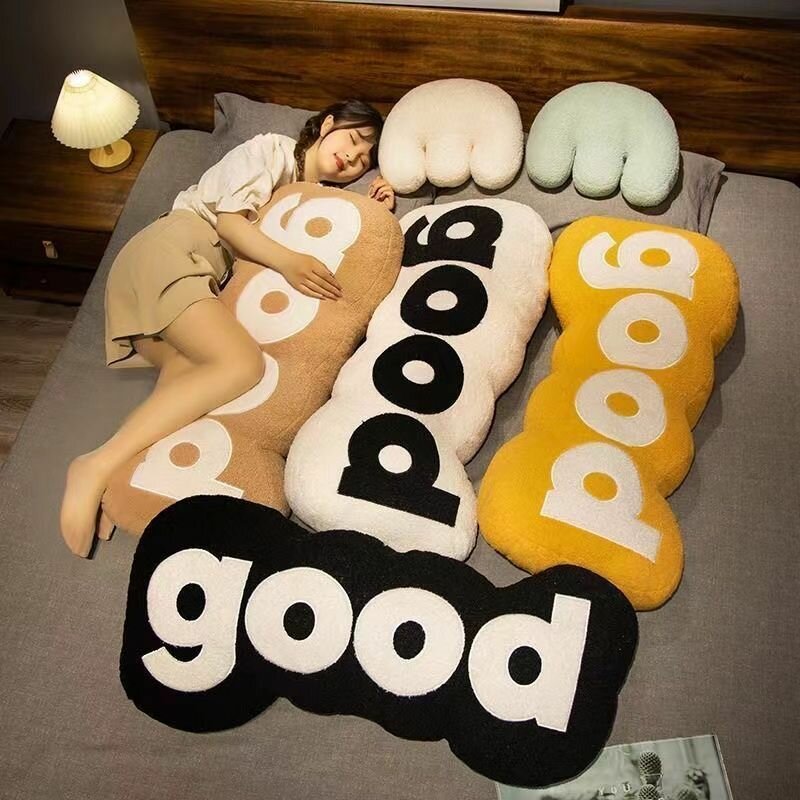 Персонализированная креативная диванная подушка с надписью ”good" — фото 1