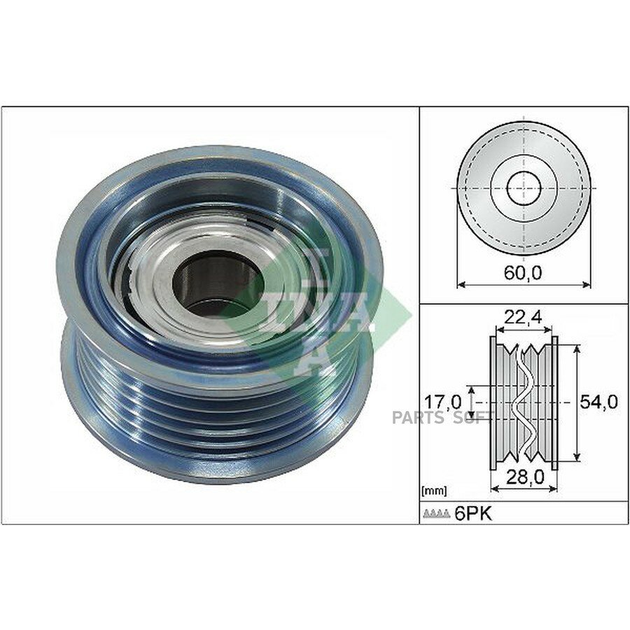 ROLKA PROWADZCA PASEK WIELOROWKOWY VW AMAROK 3.0D от официального дистрибьютора, INA, артикул 532090010