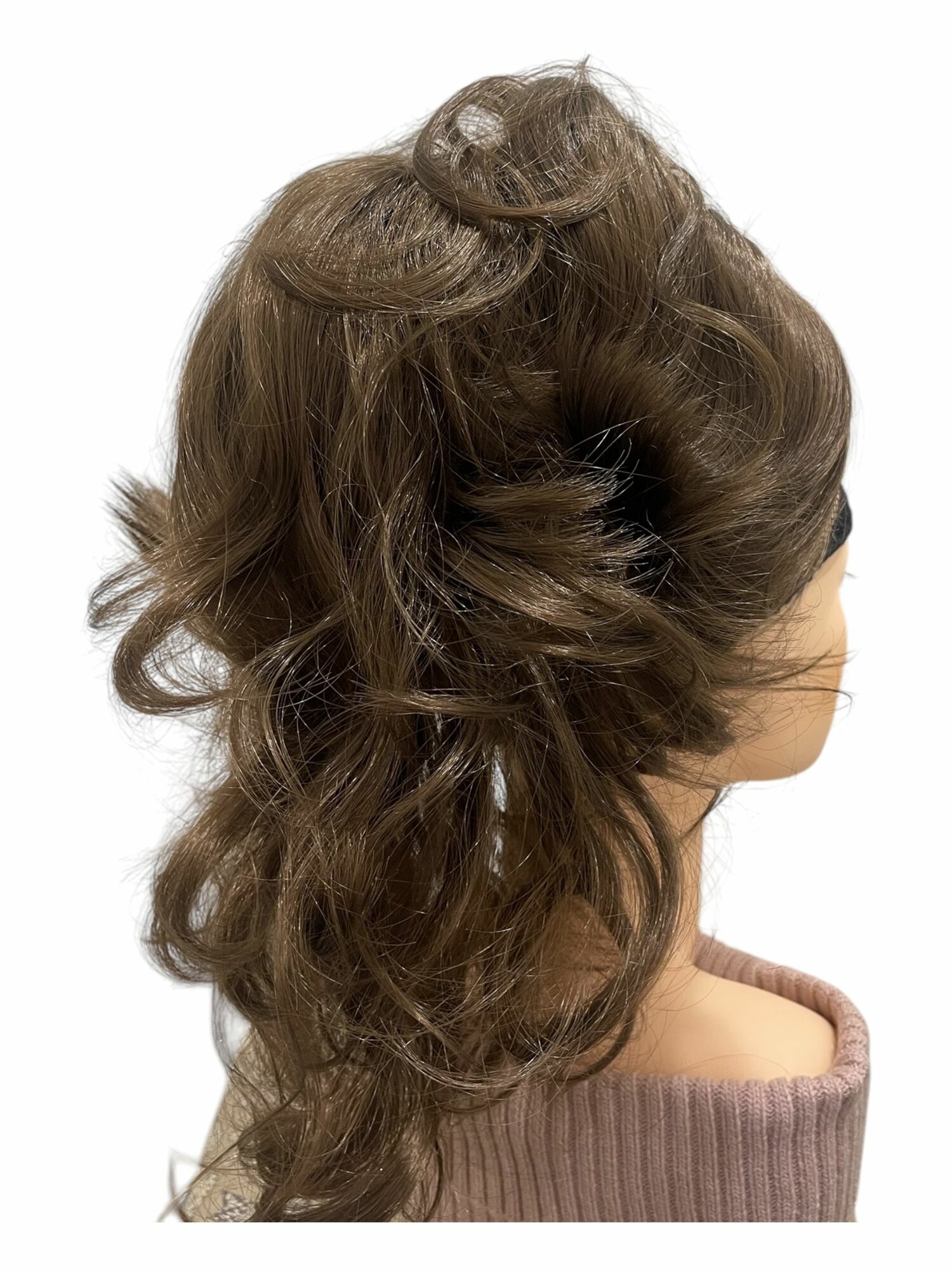 Шиньон Best Wigs, волнистый, хвост, искусственный волос, цвет коричневый