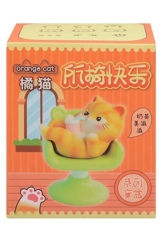 Фигурка Котик Relax (7см) (пластик) (Blind Box) (12-191025-I43)
