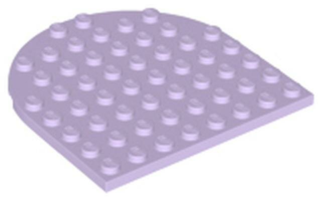 Деталь Lego 41948 Plate, Round 8 x 8 Rounded End