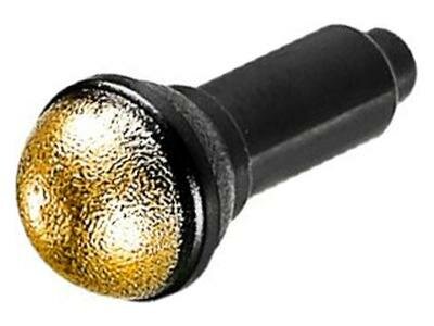 Деталь Lego 90370pb03 Minifigure, Utensil Microphone with Gold Top Half Screen Pattern