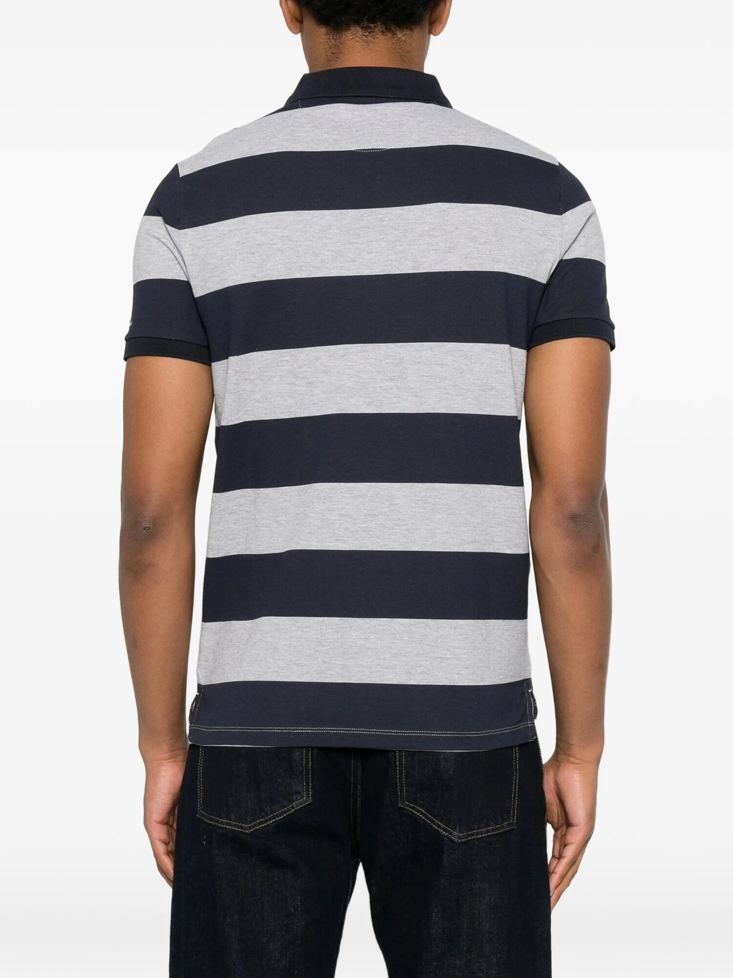Рубашка Johnny Lambs Striped-pattern polo shirt, размер 52, синий — фото 1
